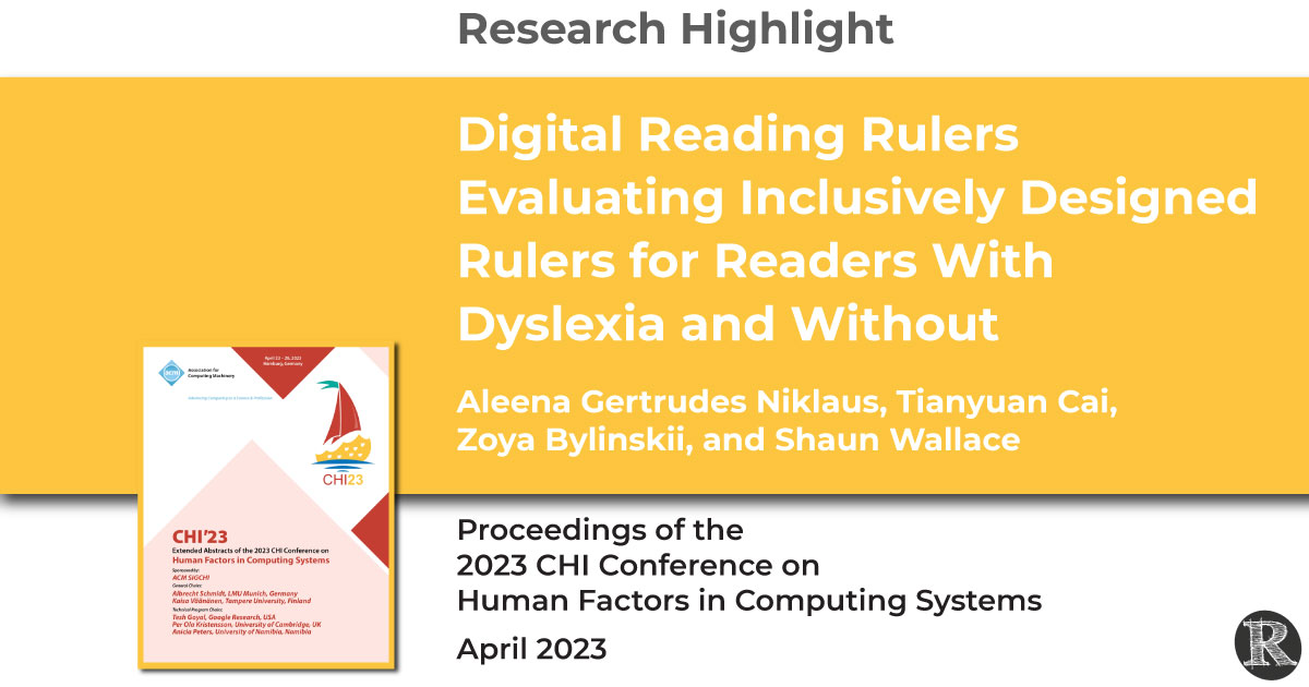 Research Highlight: Digital Reading Rulers