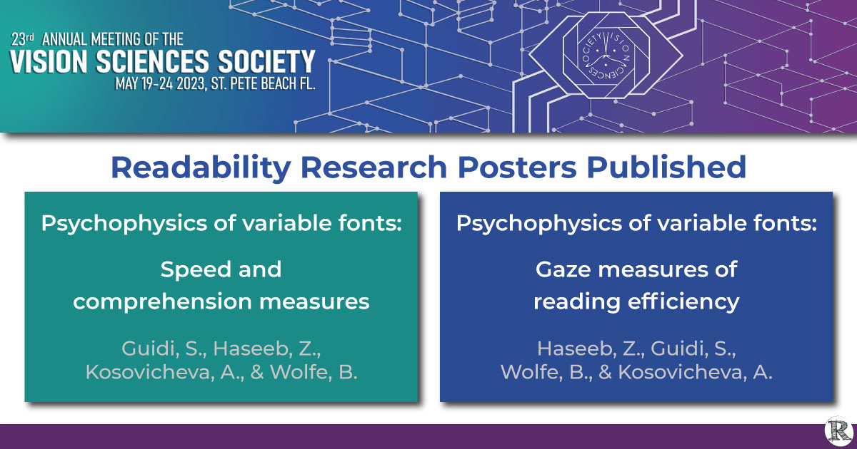 VSS 2023: Readability Posters Published | Readability Matters