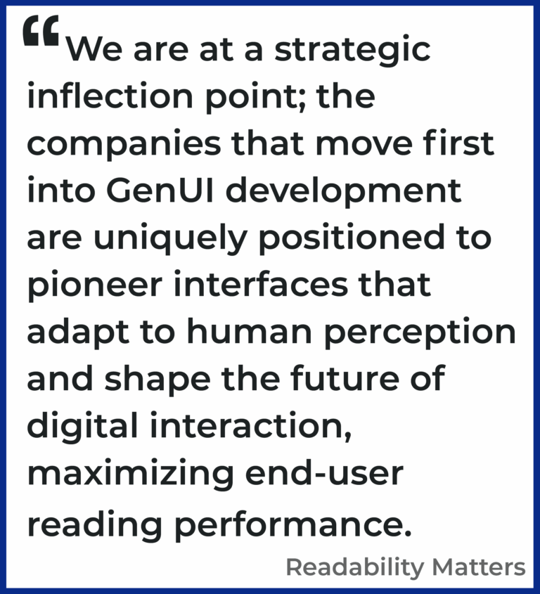 Generative UI Meets Better Readability